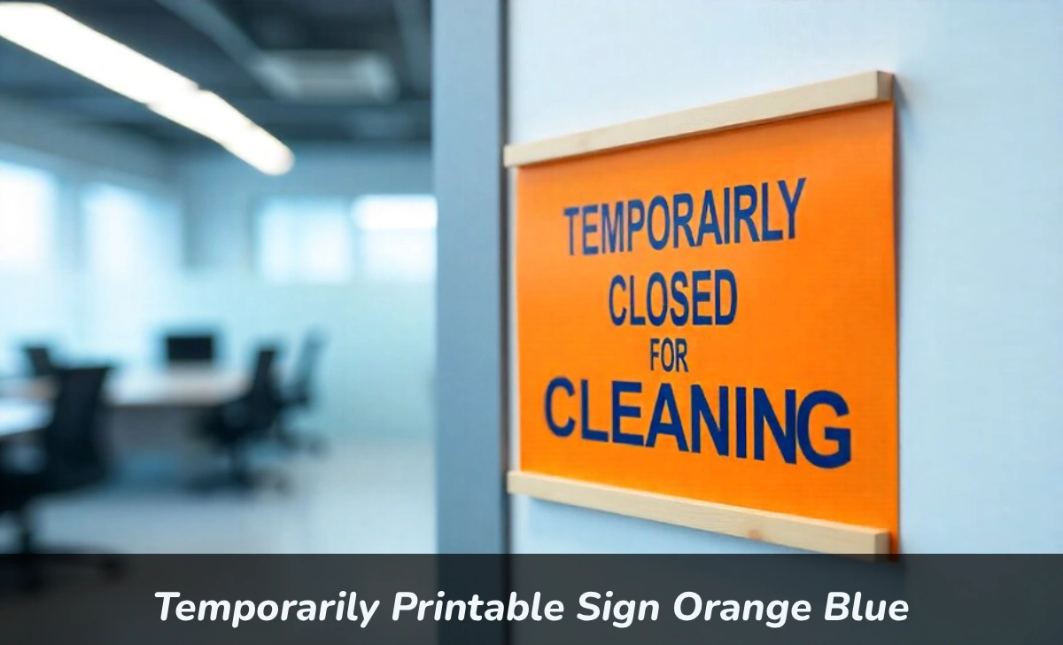 Temporarily Printable Sign Orange Blue: Complete Guide ...